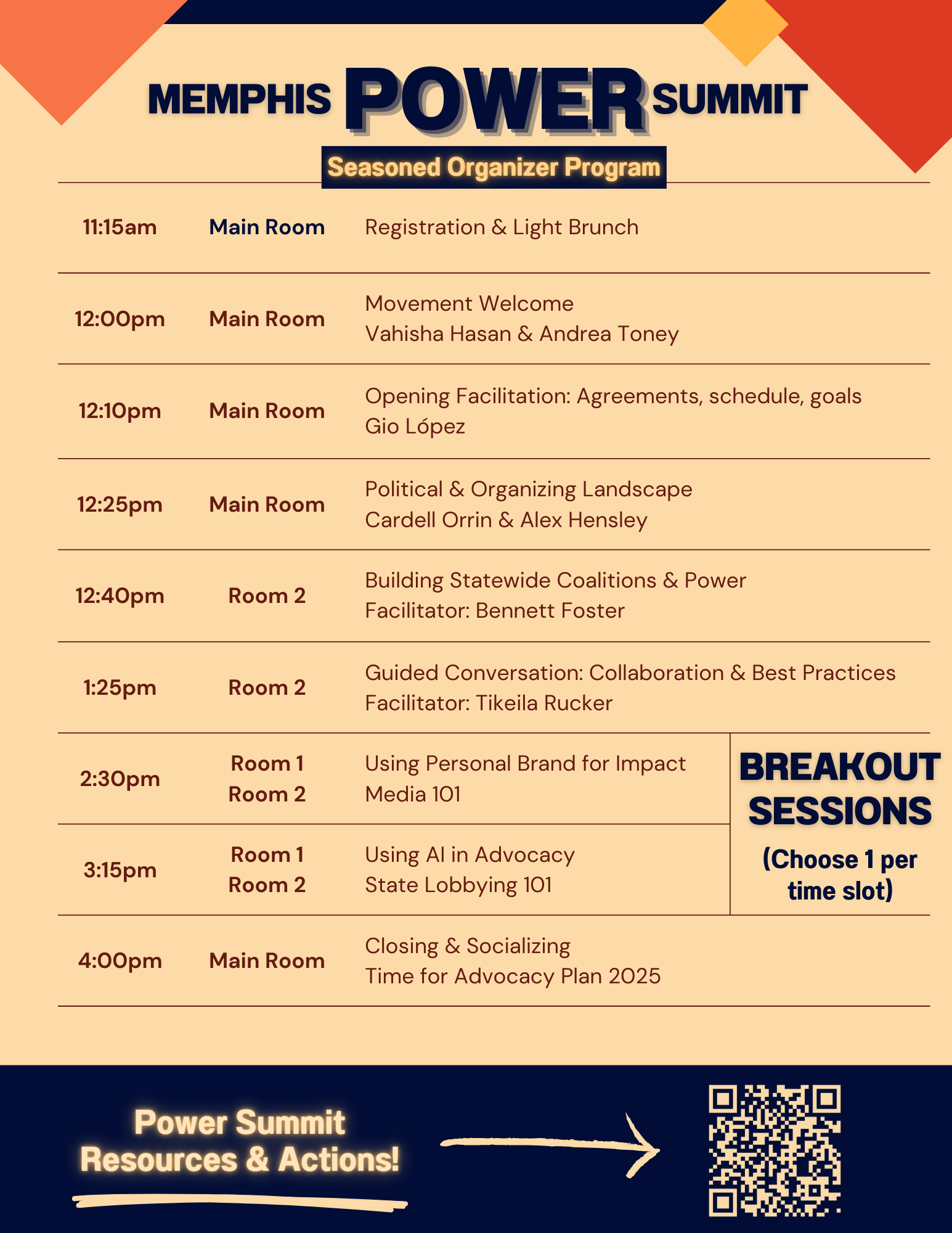 Seasoned Organizer Schedule - Stand for Children Tennessee